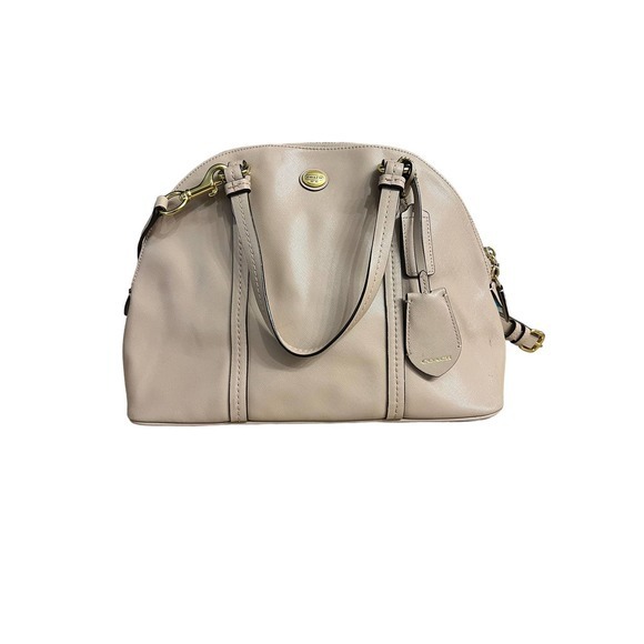 Coach | Bags | Coach Sand Beige Peyton Cora Dome Satchel Crossbody ...